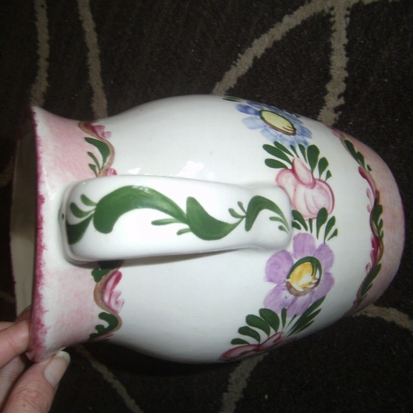 Handgemalt | Dining | Handgemalt Signed Hand Painted Water Pitcher Chic ...